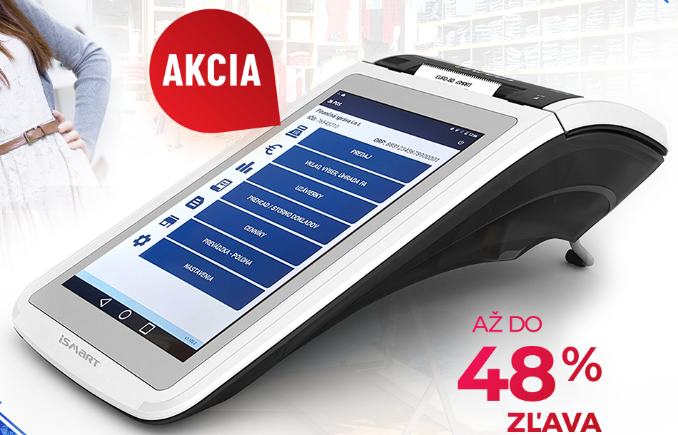 A modern cash register from European producer with a large touch screen ...